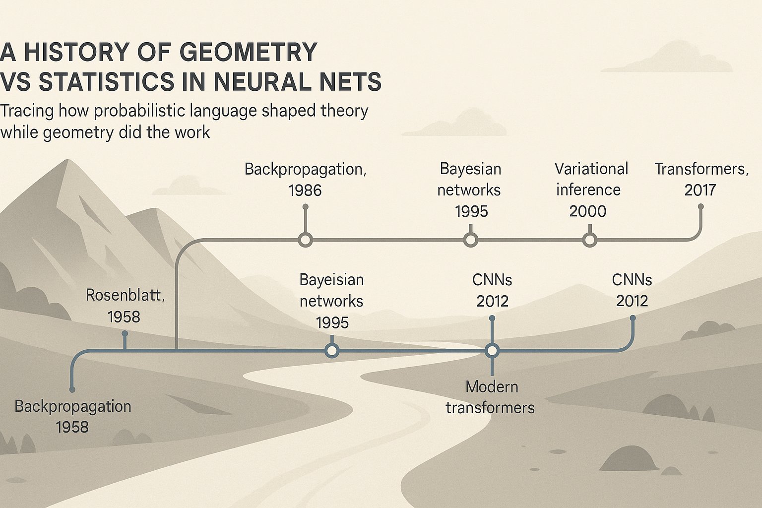 A History of Geometry vs. Statistics in Neural Nets · Trajectory Research